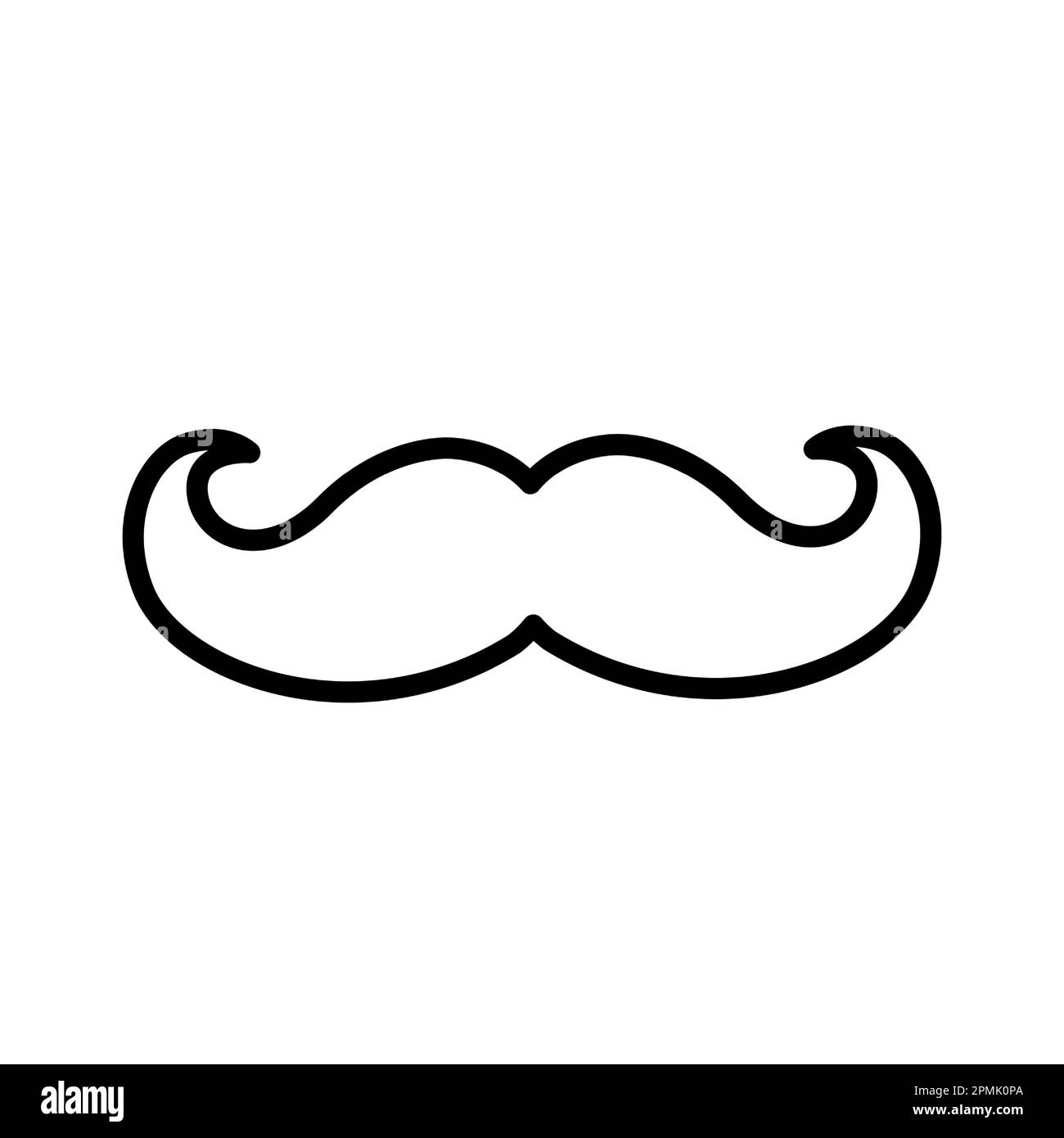 Line mustache icon. Simple illustration of italy mustache vector icon ...