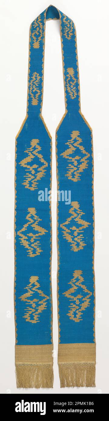 Vestment; silk and metal; Overall: 235 x 11.5 cm (7 ft. 8 1/2 in. x 4 1 ...