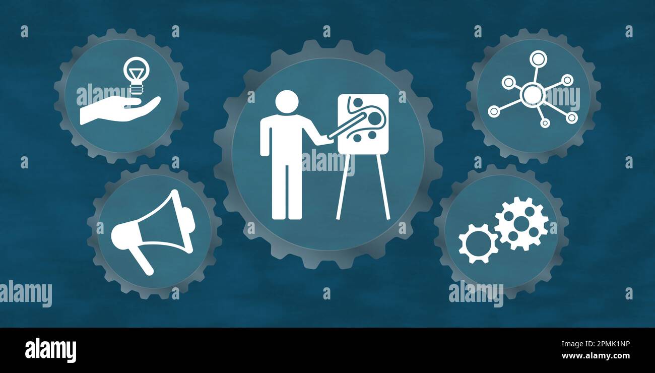 Illustration of a coaching concept Stock Photo - Alamy