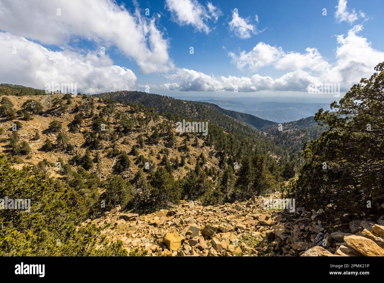 Hiking in the Troodos Mountains, Cyprus Stock Photo - Alamy