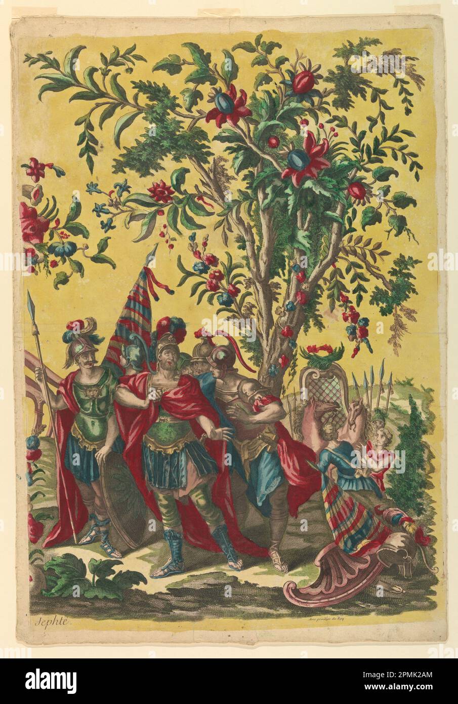 Print, The Vow of Jephthah; Engraved by Gerard Jean Baptiste Scotin ...