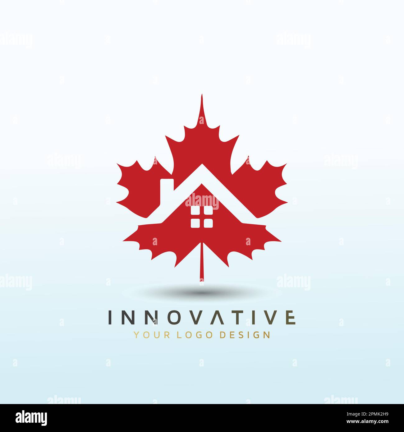 Real estate Management group vector logo design with leaf icon Stock ...
