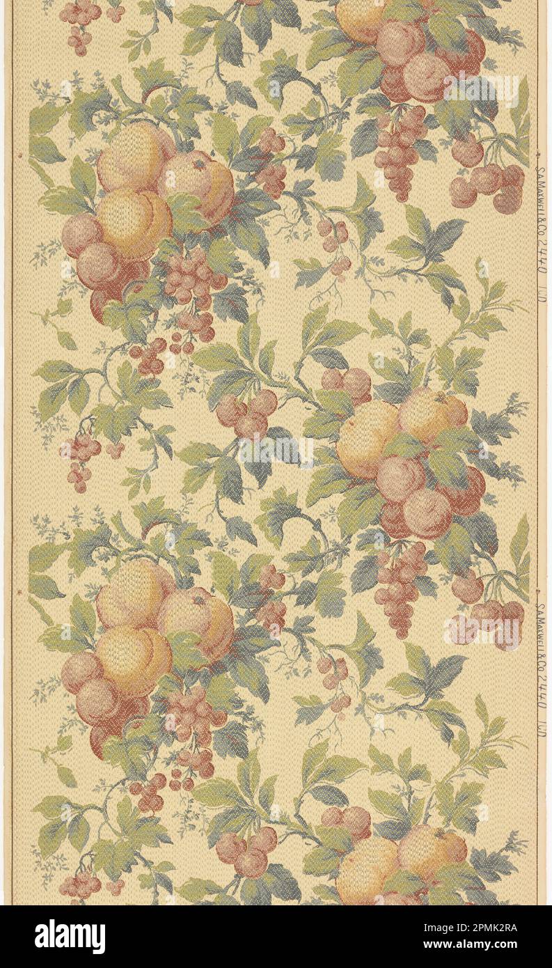 Sidewall (USA); Manufactured by S.A. Maxwell & Co.; machine-printed ...