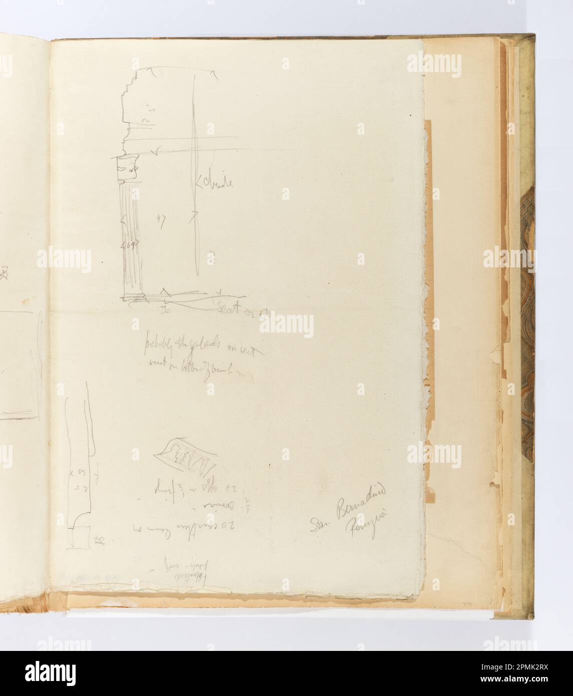 Album Page, Details of Elevation, Possibly from San Bernadino, Perugia ...