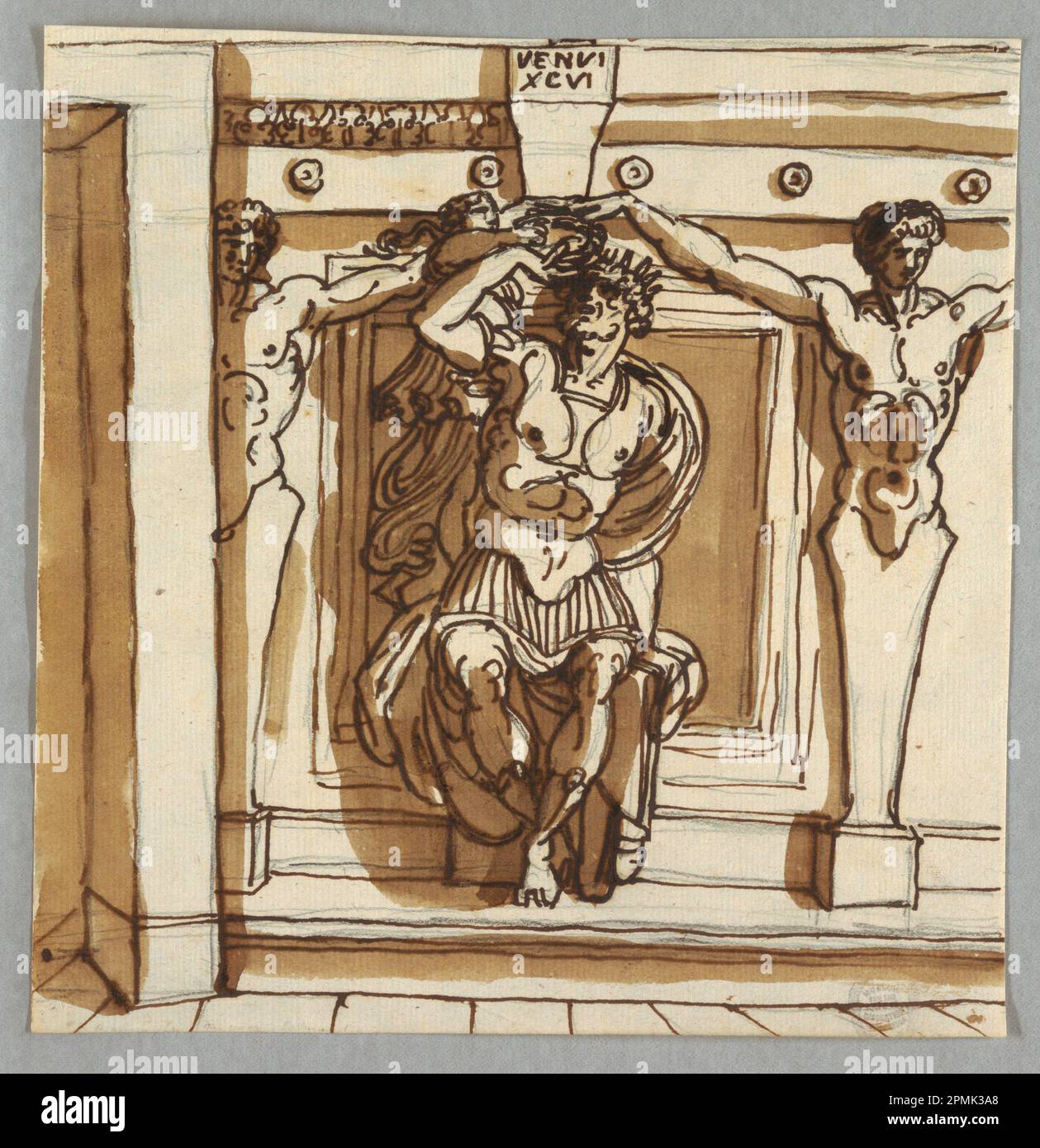 Drawing, Godfrey de Bouillon, after Giulio Romano and Raphael Sanzio ...