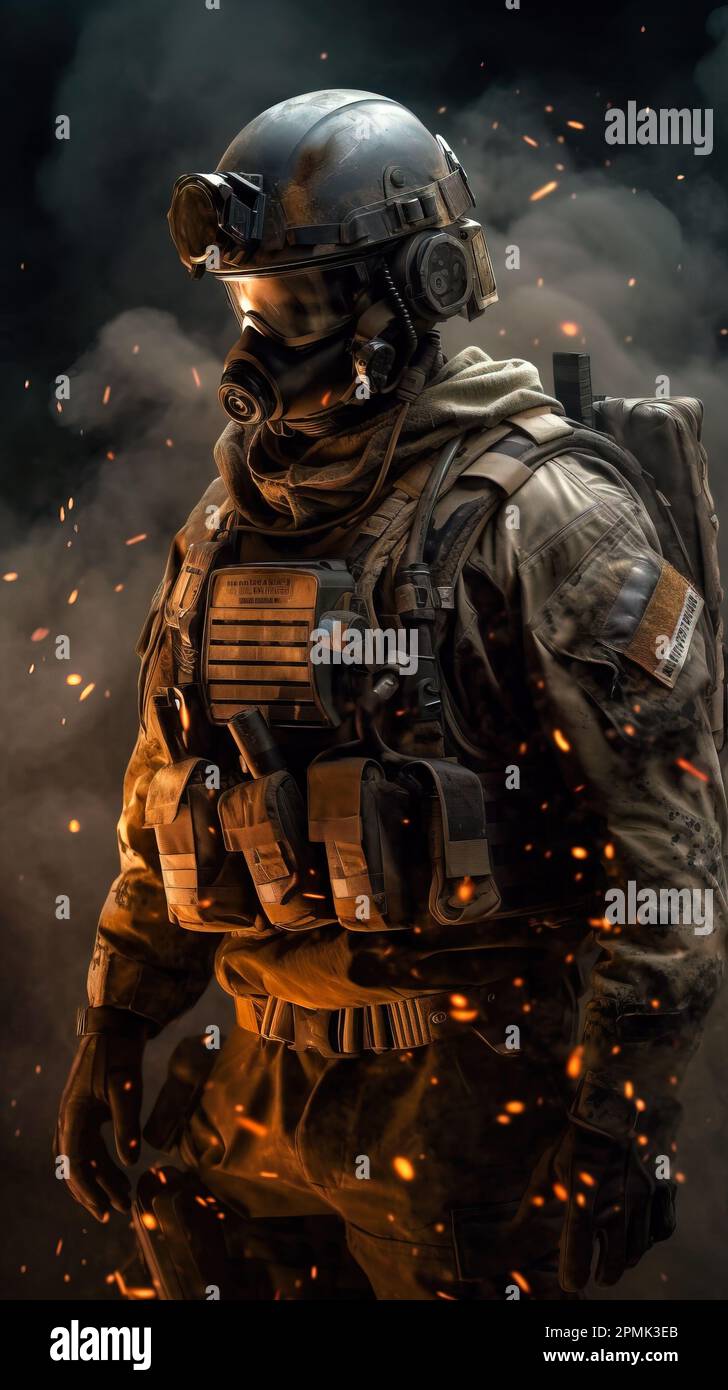 Mask wearing soldier hi-res stock photography and images - Alamy