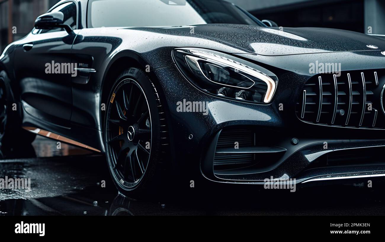 Close up photo of a luxury sports car Mercedes-Benz AMG Stock Photo - Alamy