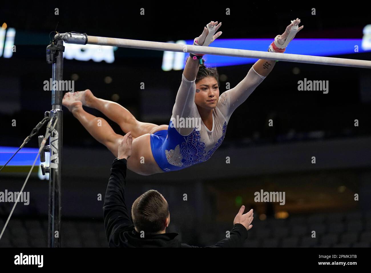 Florida's Kayla Dicello competes on the uneven parallel bars during the ...