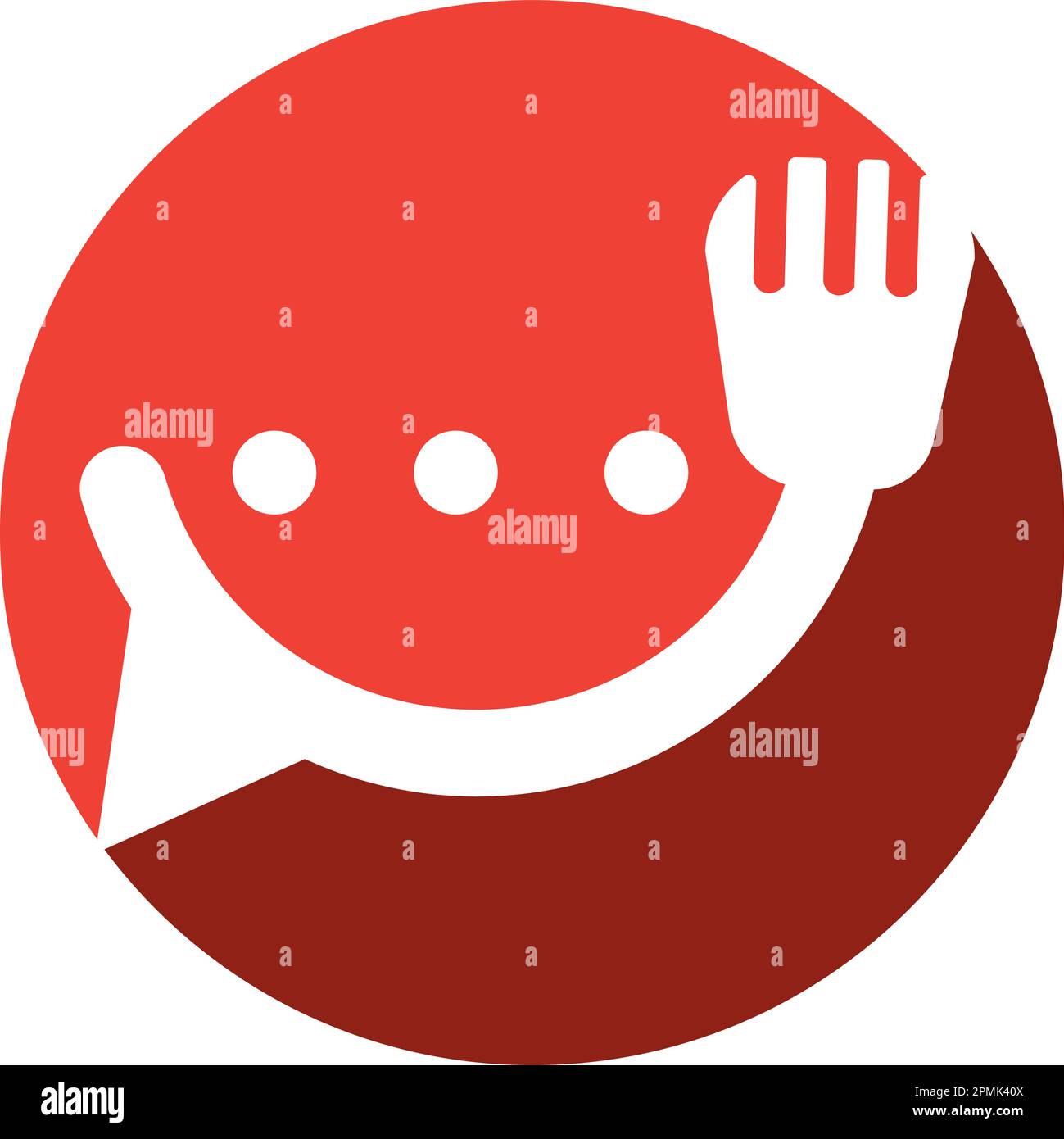 Chat logo form food restaurant icon vector design template food chat ...