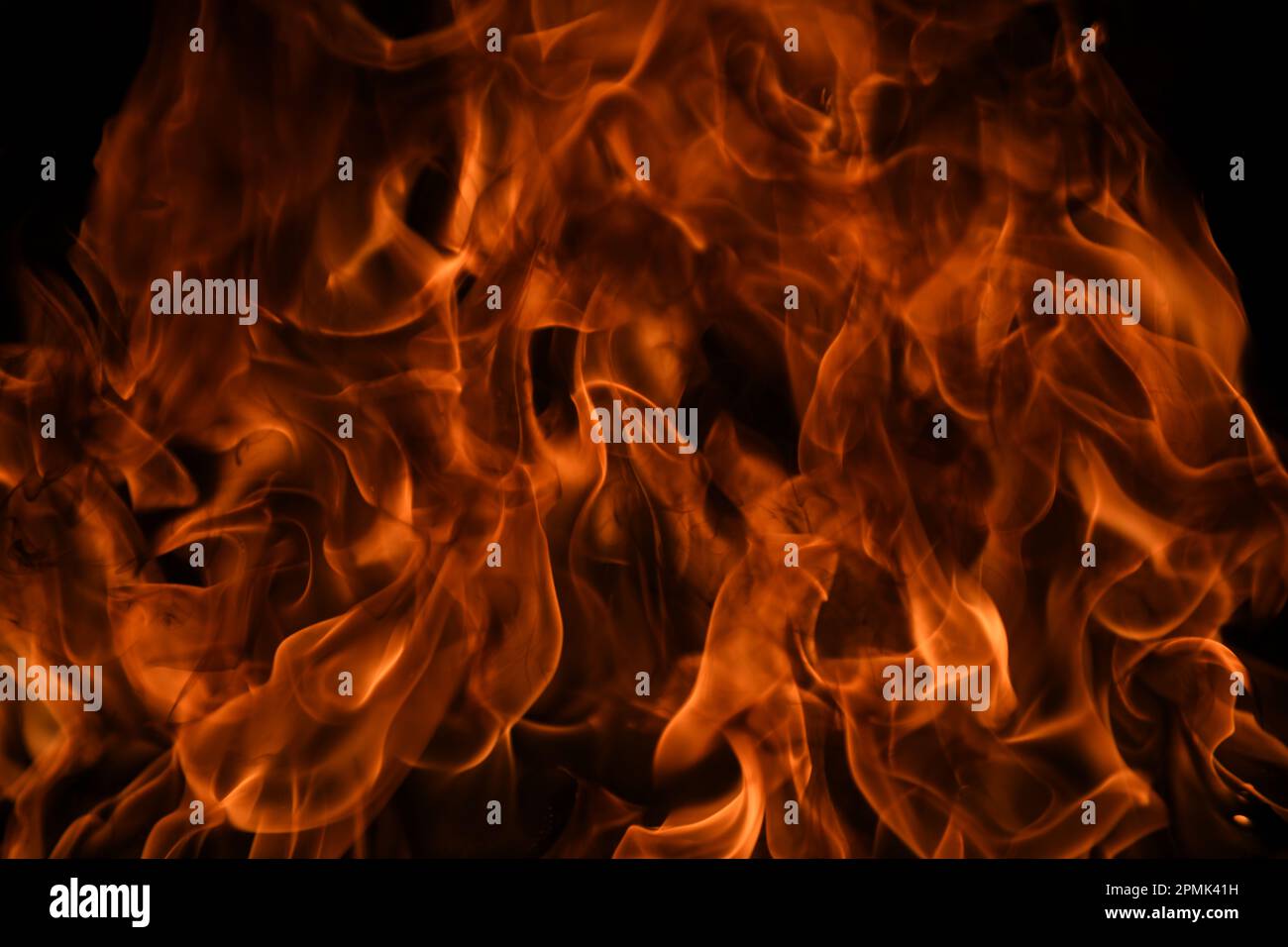 Texture of fire on a black background. Abstract fire flame background ...