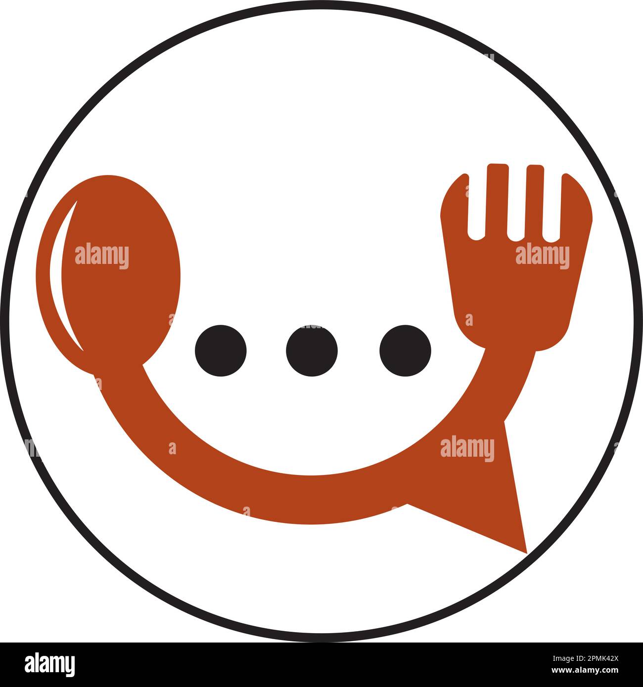 Chat logo form food restaurant icon vector design template food chat ...