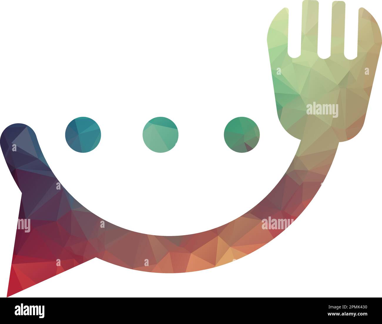 Chat logo form food restaurant icon vector design template food chat ...