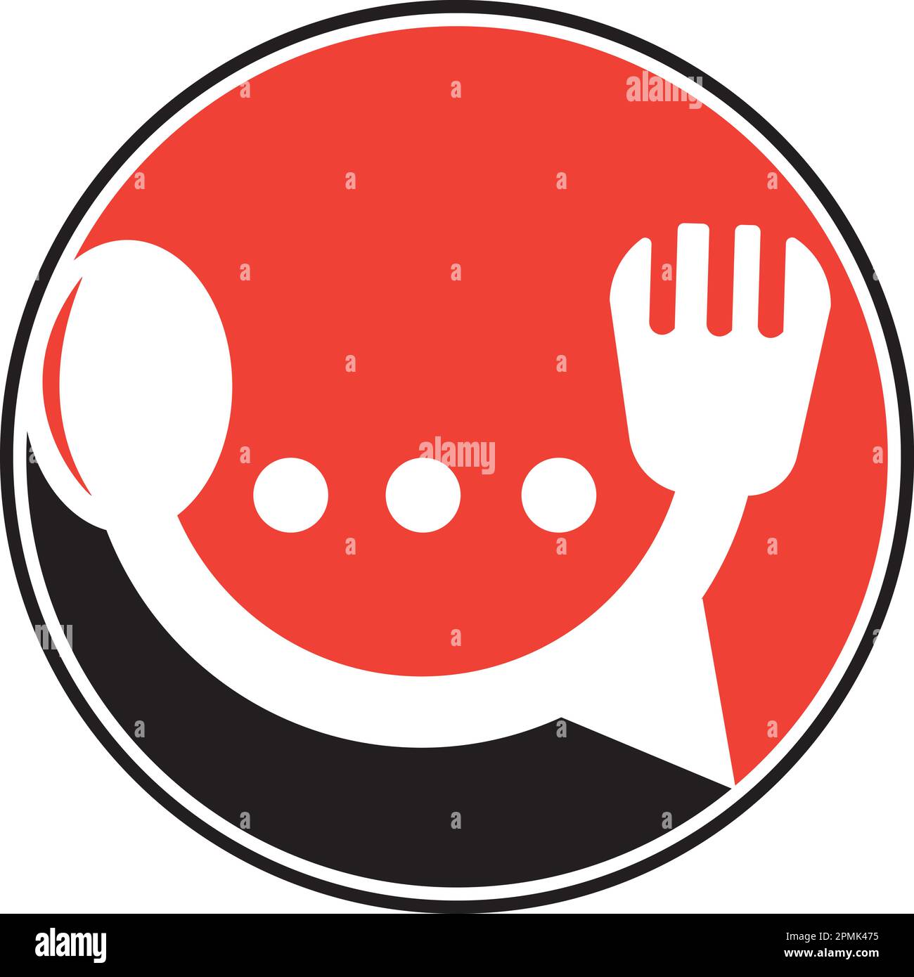 Chat logo form food restaurant icon vector design template food chat ...
