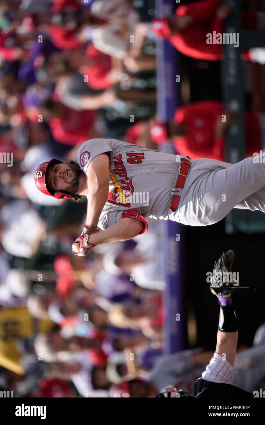 St. Louis Cardinals right fielder Alec Burleson (41) in the third ...