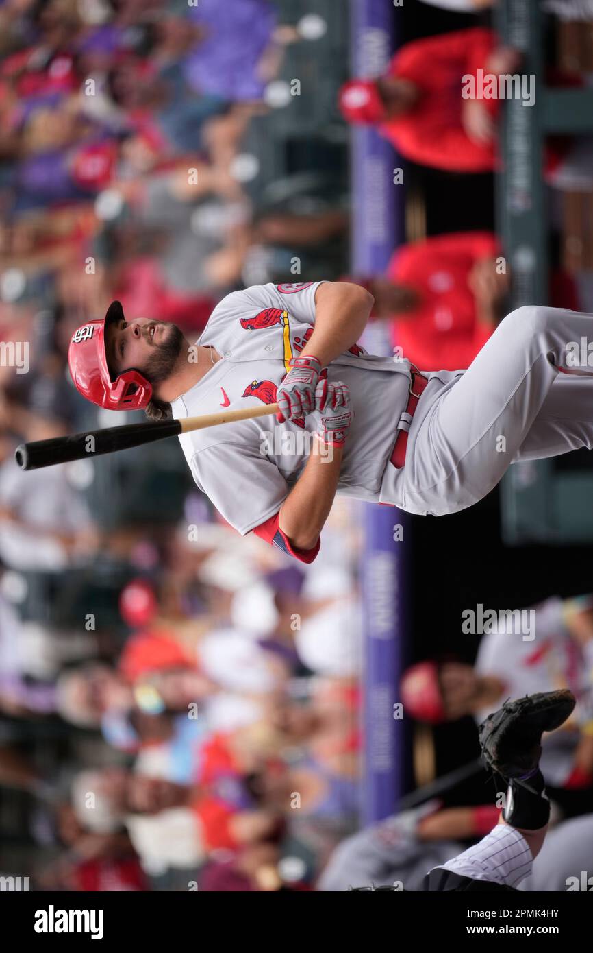 St. Louis Cardinals right fielder Alec Burleson (41) in the first ...