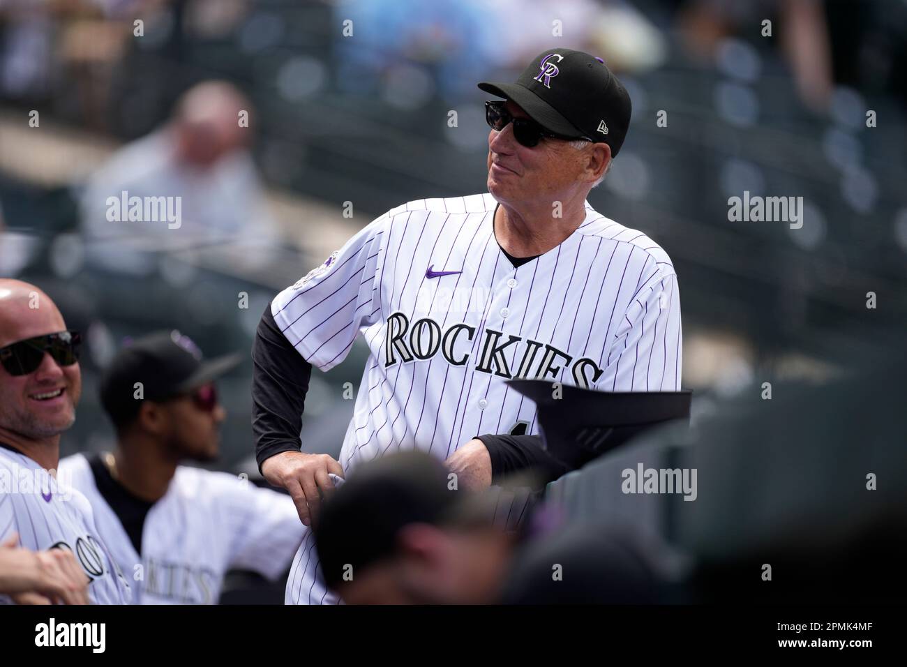 Colorado Rockies manager Bud Black (10) in the first inning of a ...