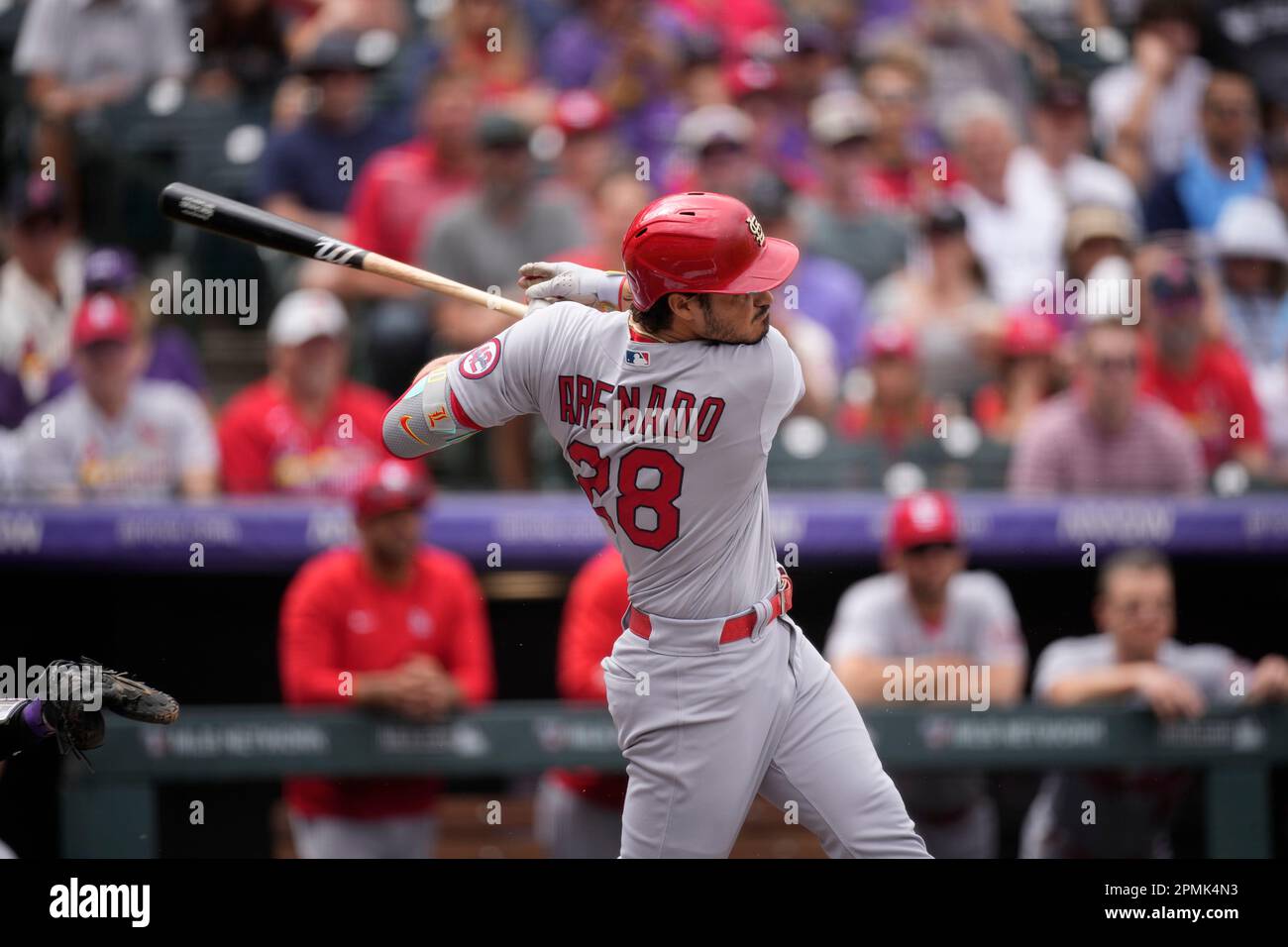 St. Louis Cardinals third baseman Nolan Arenado (28) in the first ...