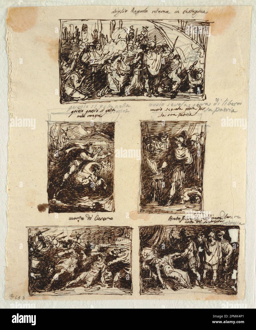 Drawing, Design for Various Decorations including Coriolanus at the ...