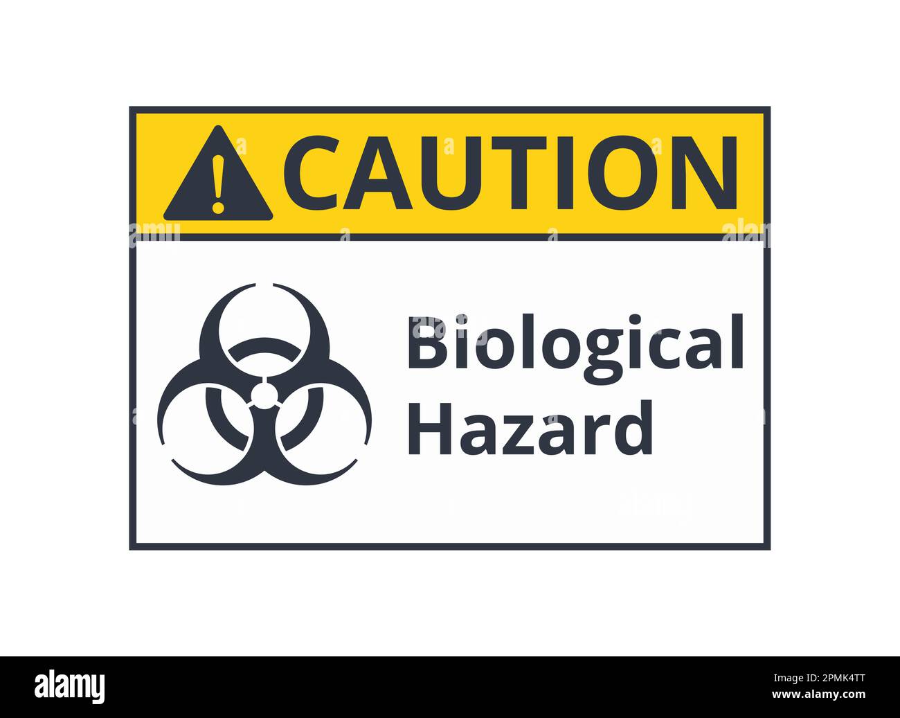 Caution Biological Hazard signal. Vector Illustration. Flat design ...
