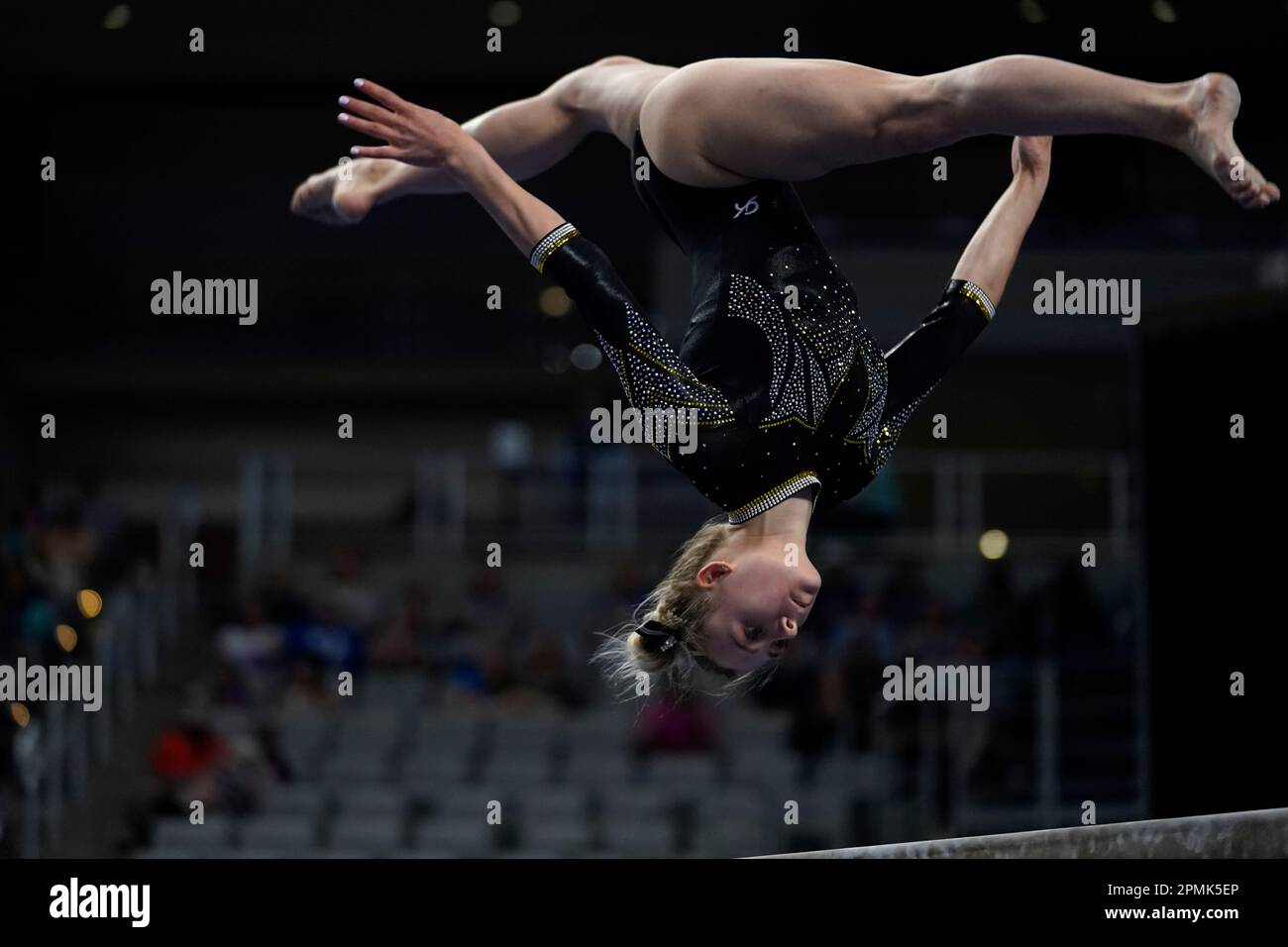 Missouri's Alisa Sheremeta competes on the balance beam during the ...