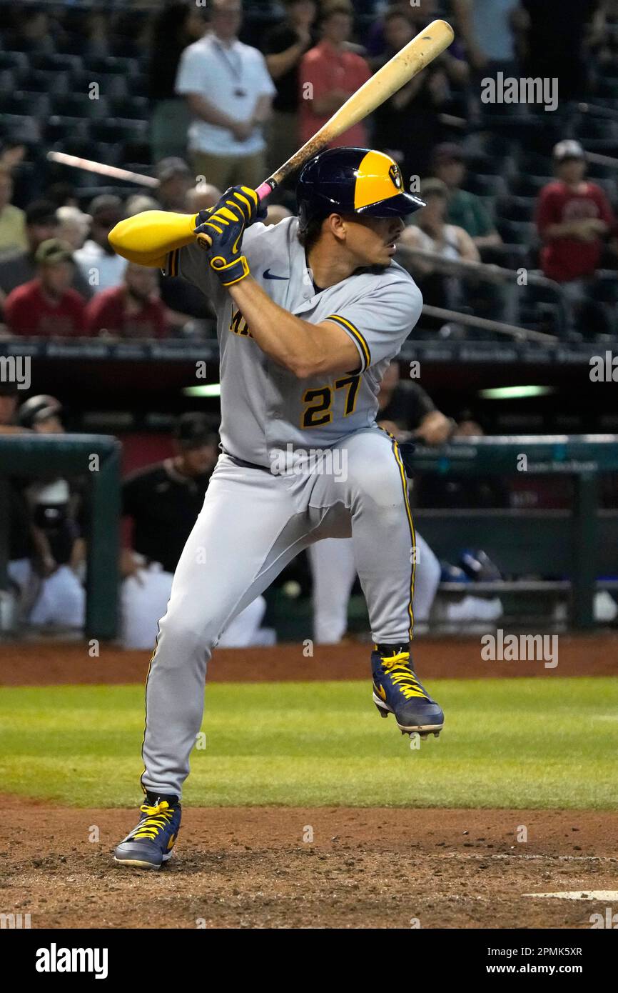 Milwaukee Brewers shortstop Willy Adames (27) in the first inning ...