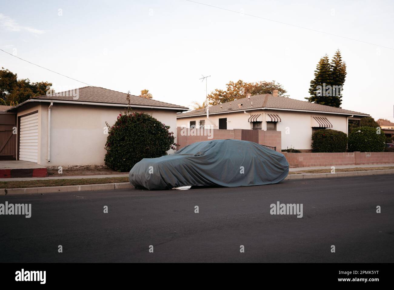 Car in Los Angeles, California. Suburban area of Marina del Rey Stock ...