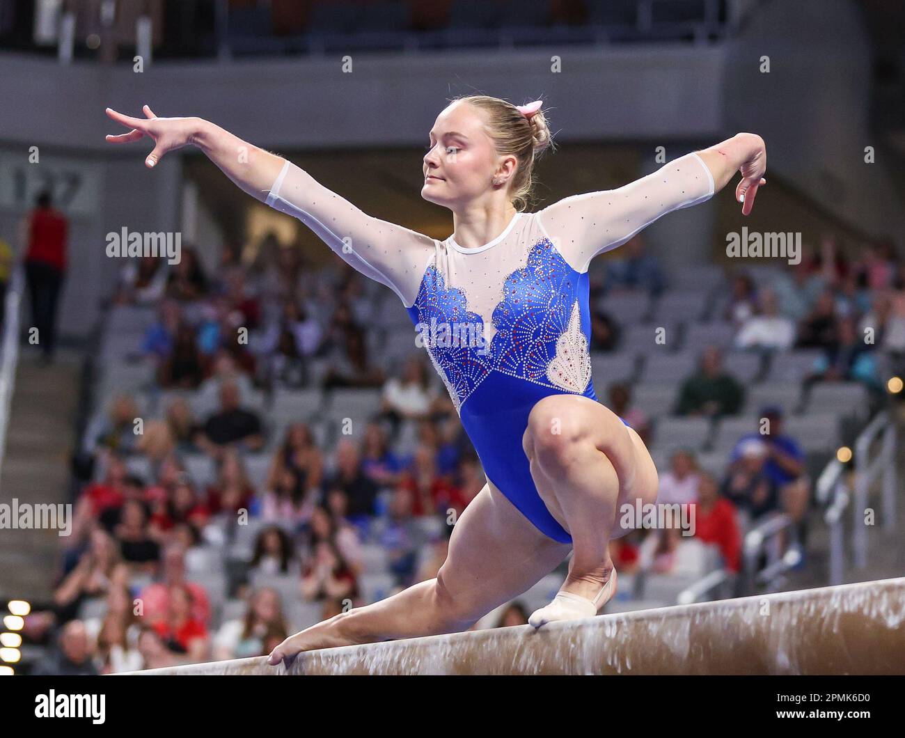 April 13, 2023: Florida's Riley McCusker performs her beam routine ...