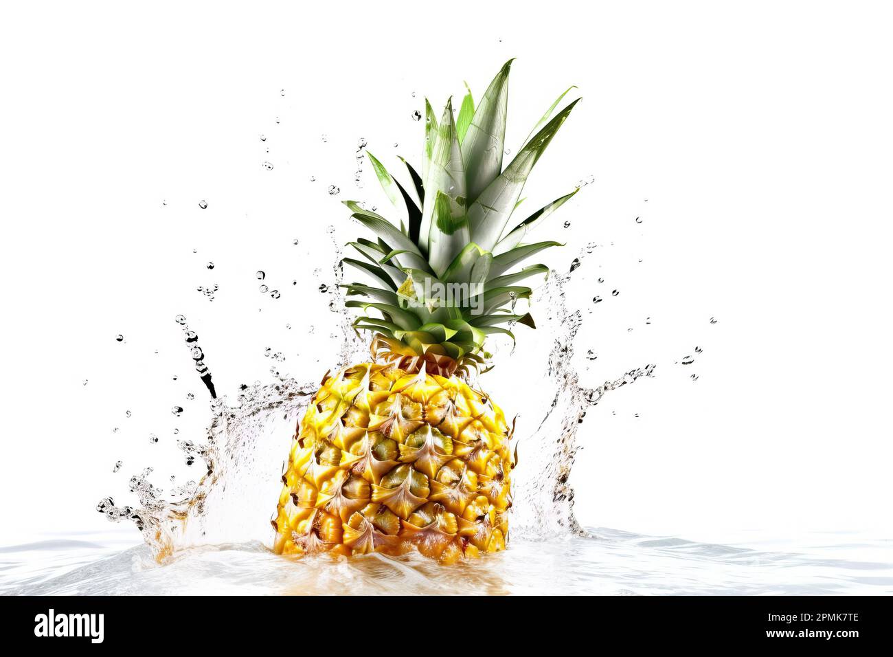 Pineapple in water splash Stock Photo - Alamy
