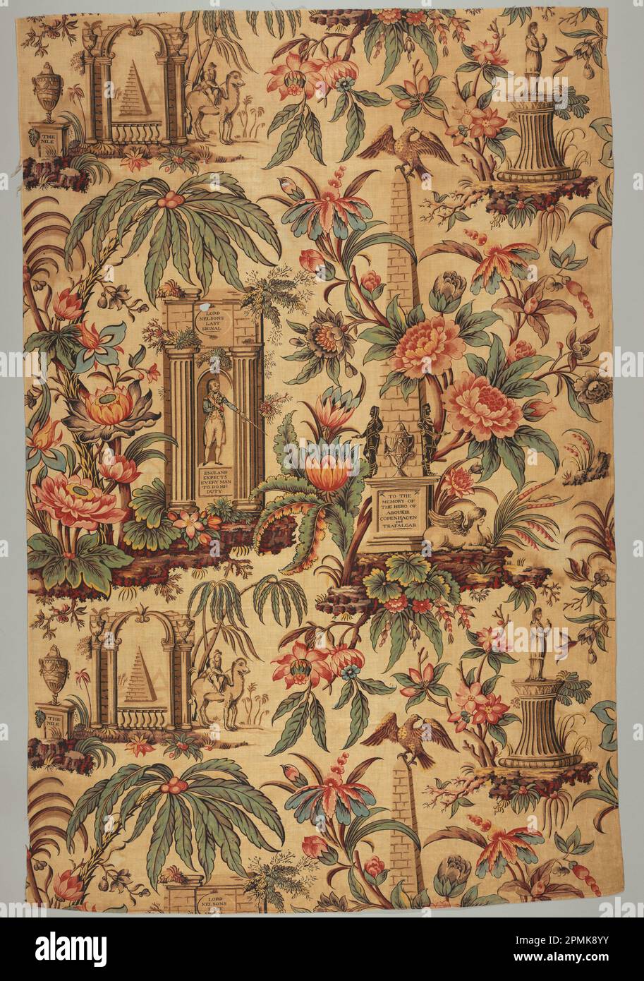 Textile, Death of Lord Nelson; Produced by John Bury; England; cotton ...