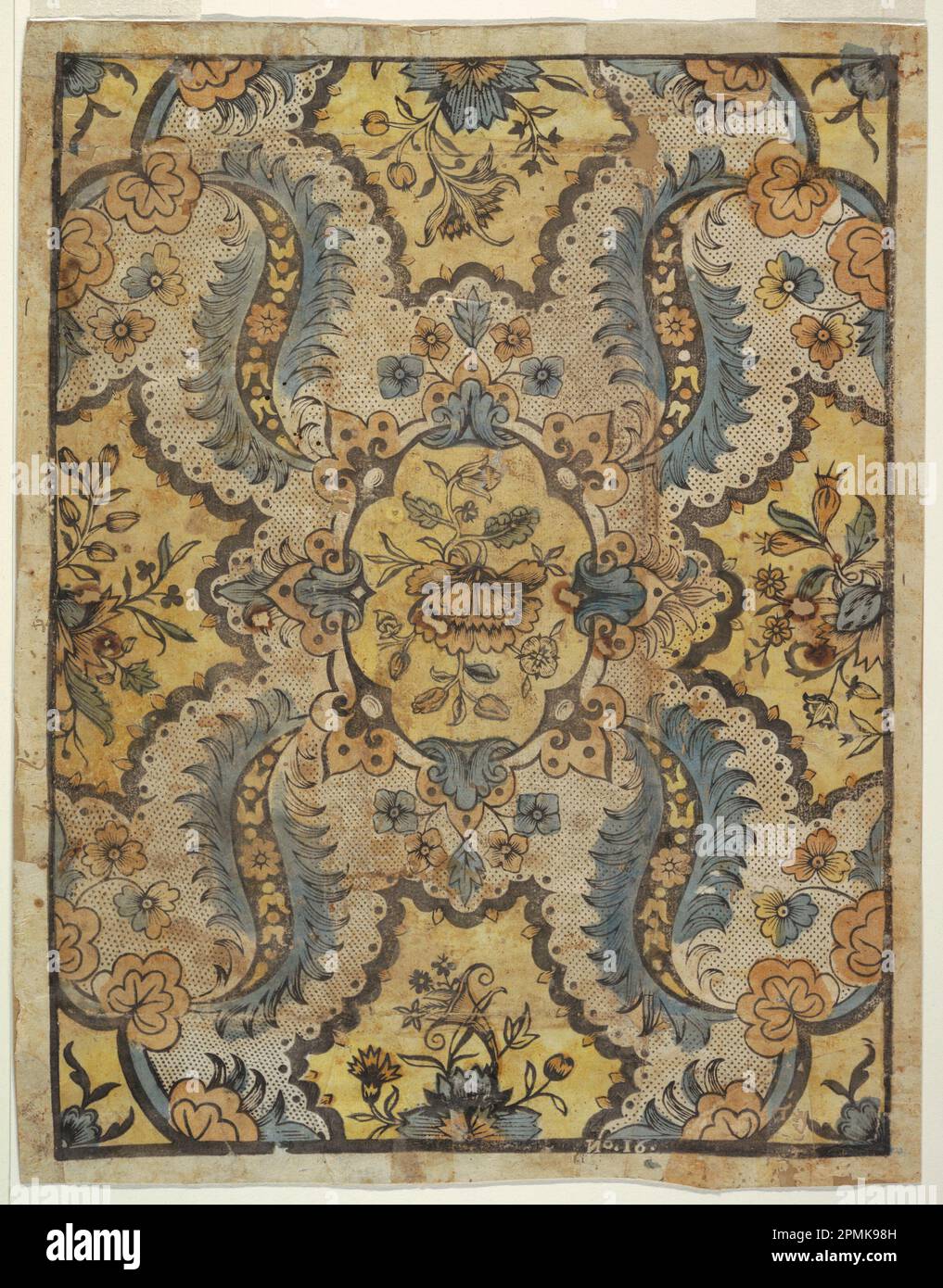 Domino Paper (France); block printed and stencilled paper; 45 x 35 cm ...