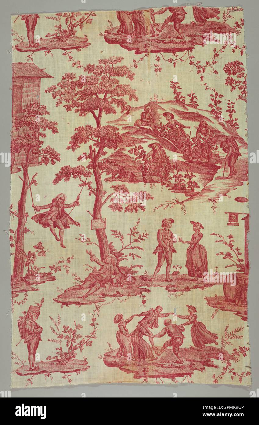 Textile, Les Vendanges; Designed by Jean-Baptiste Marie Huet (French ...