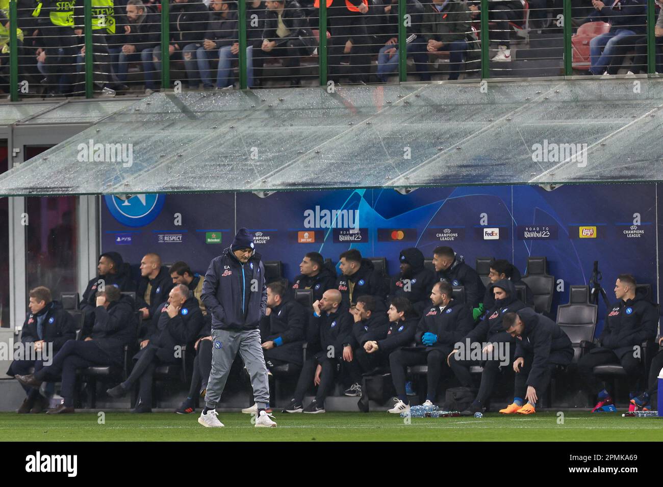 Milan, Italy. 12th Apr, 2023. Italy, Milan, april 12 2023: Luciano ...