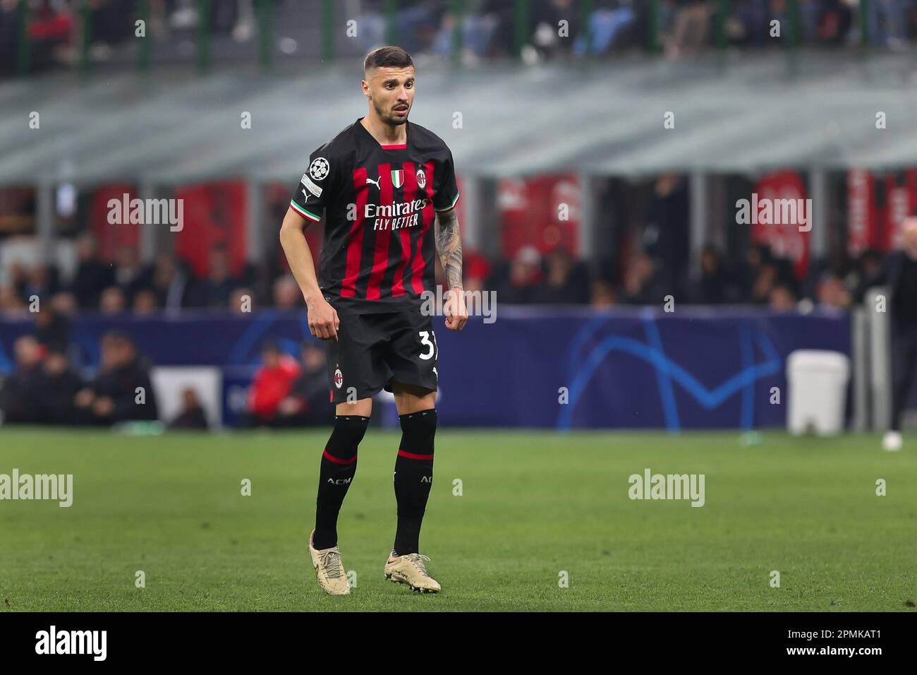 Milan, Italy. 12th Apr, 2023. Italy, Milan, april 12 2023: Rade Krunic ...