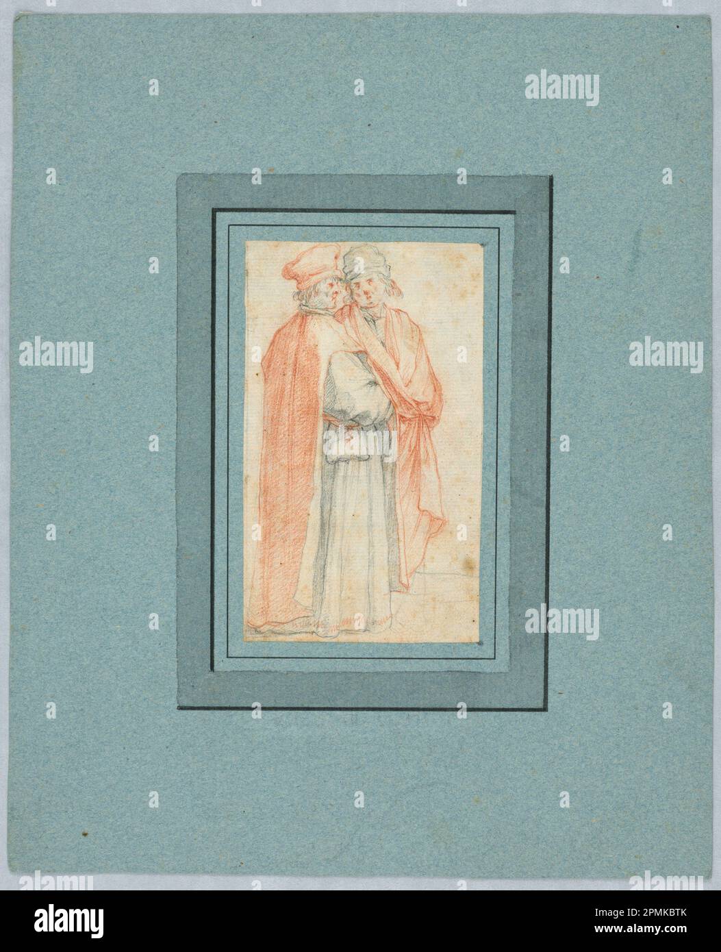 Drawing, Two Burghers in the Attire of the Early 16th Century; Italy ...