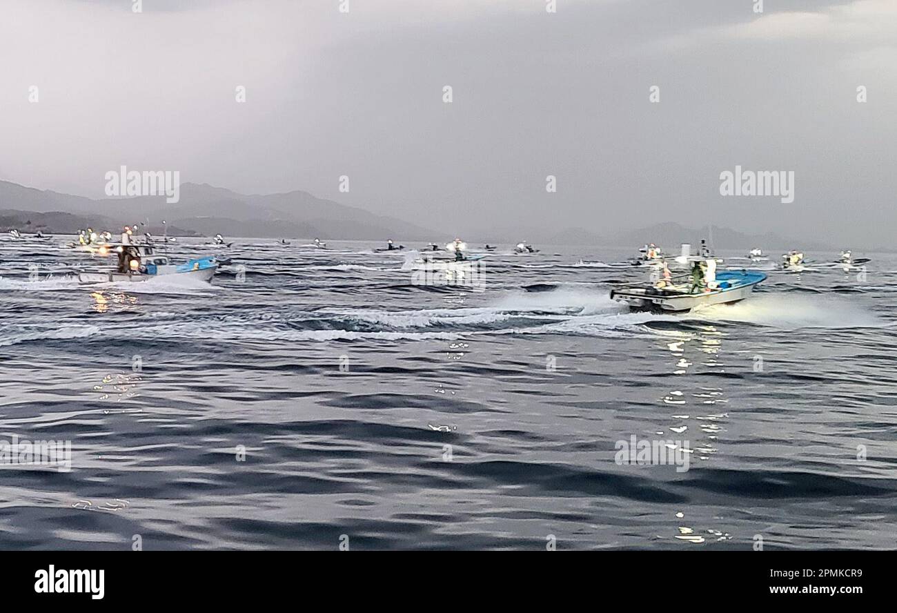 Sejong, South Korea, 14th Apr, 2023. Border fishing grounds A group of ...