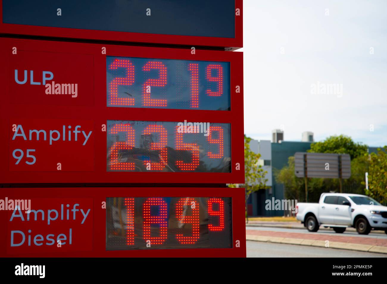 Record High Fuel Prices in Gas Station Stock Photo - Alamy