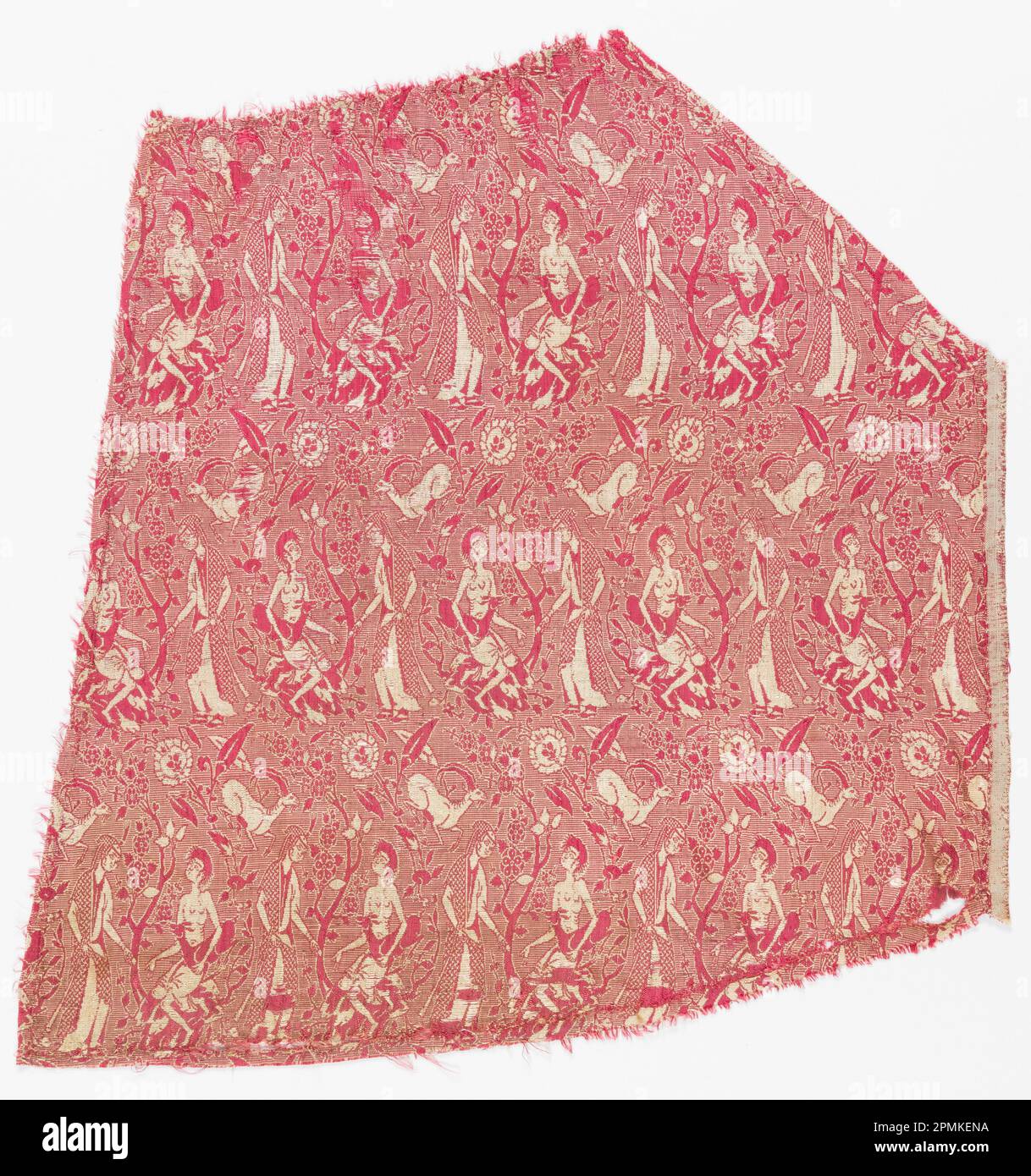 Textile, Layla and Majnun; Iran; silk, metallic threads Stock Photo - Alamy