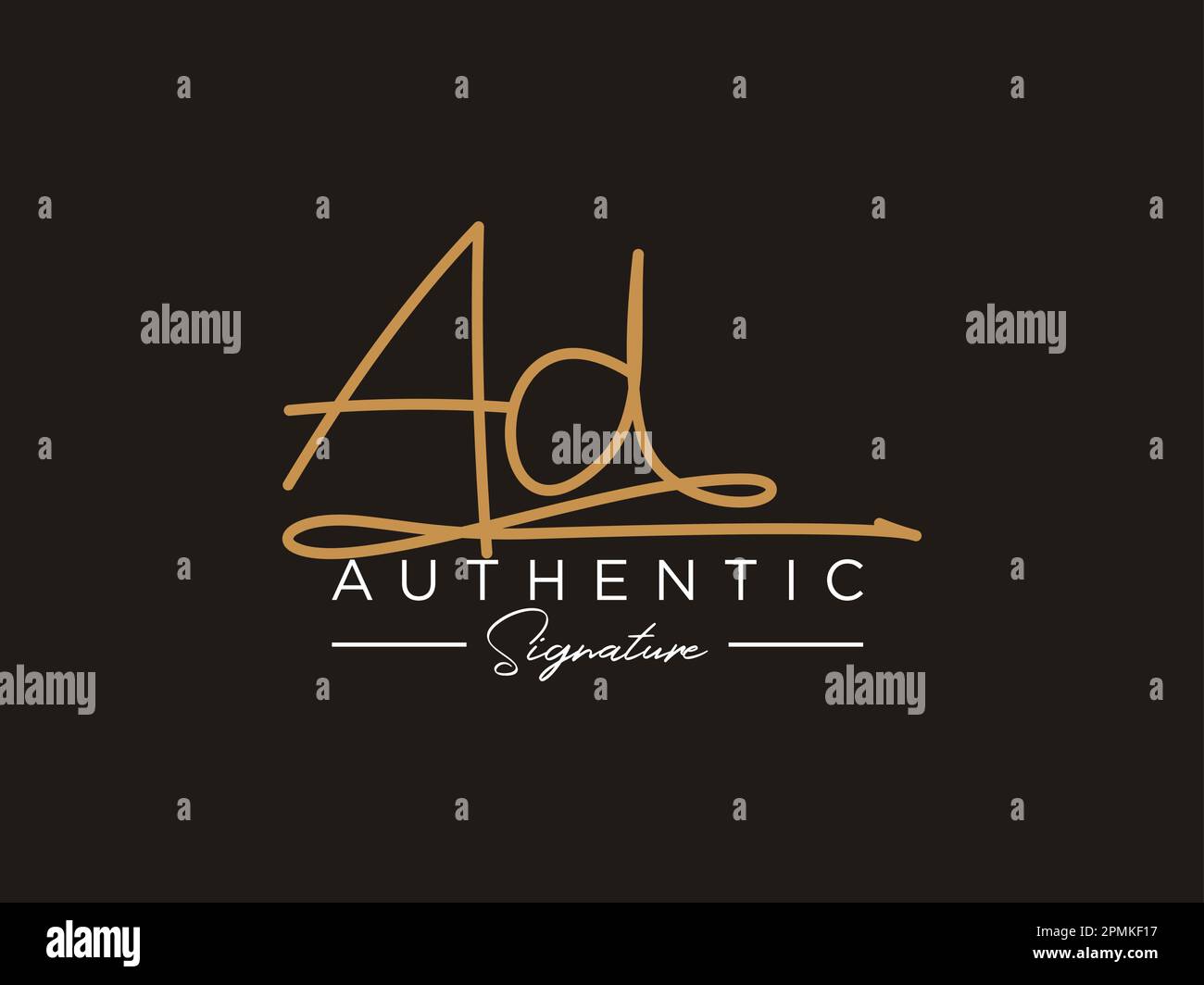 AD Signature Logo Template Vector Stock Vector Image & Art - Alamy