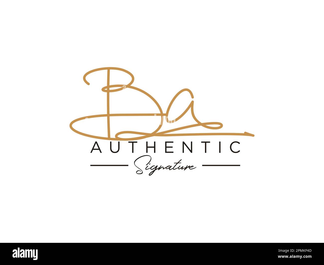 BA Signature Logo Template Vector Stock Vector Image & Art - Alamy