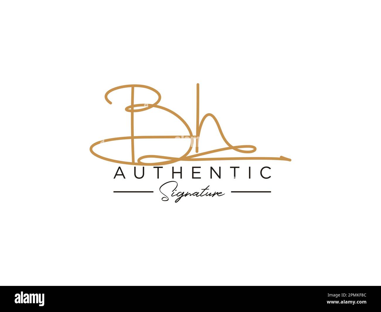 BH Signature Logo Template Vector Stock Vector Image & Art - Alamy