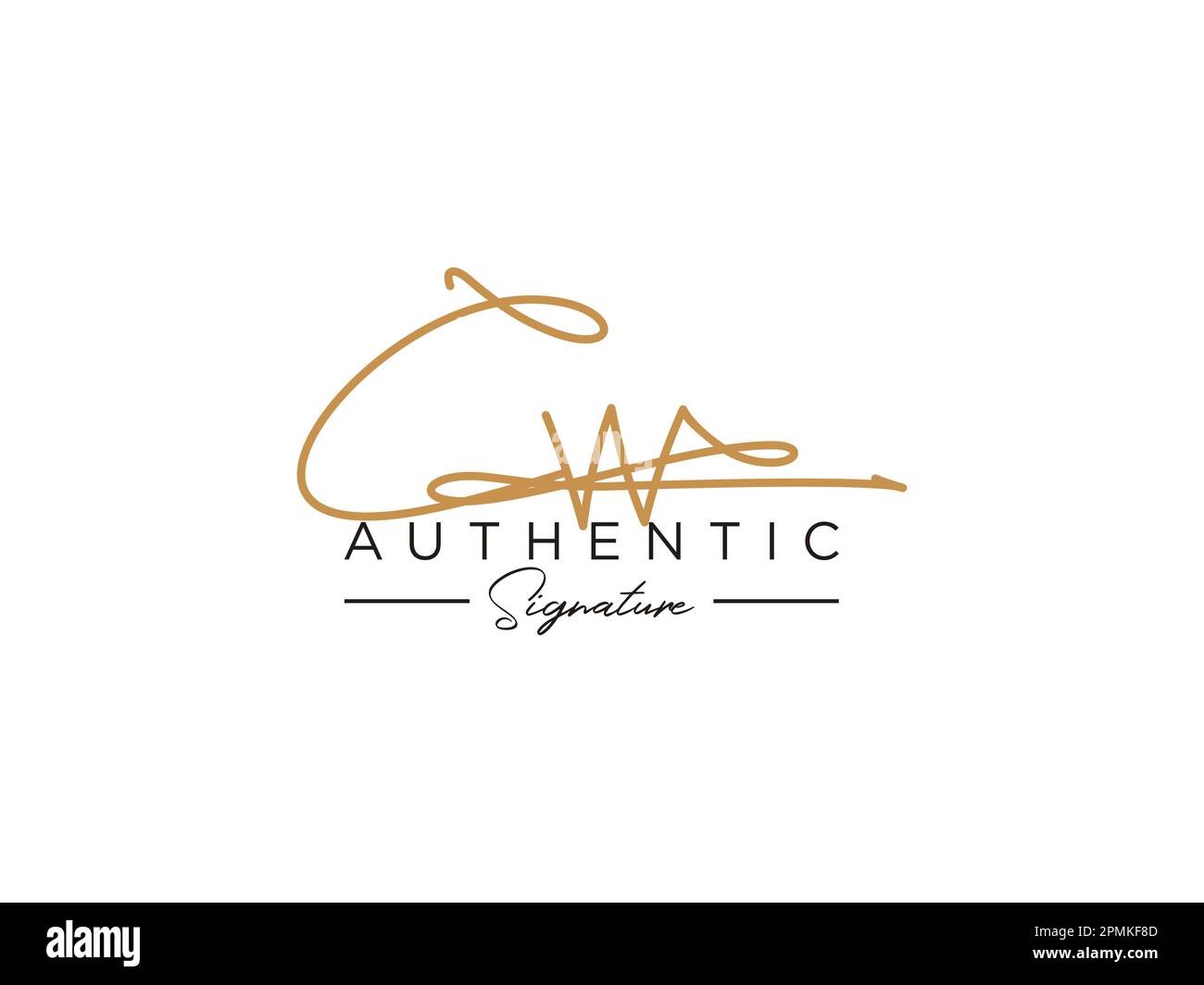 CW Signature Logo Template Vector Stock Vector Image & Art - Alamy