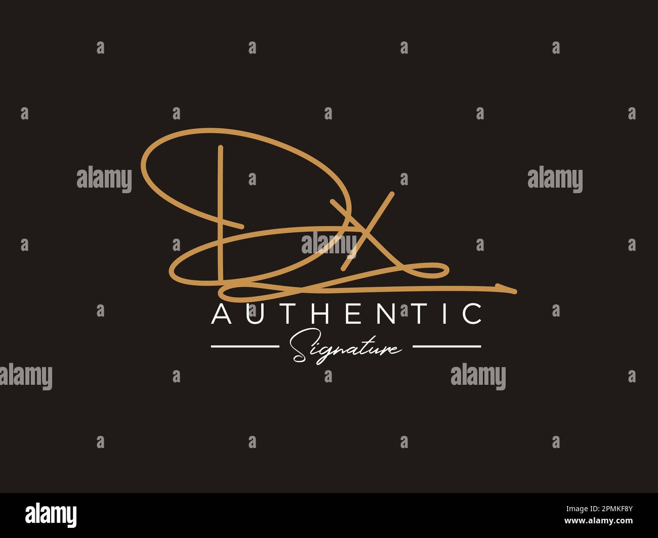 DX Signature Logo Template Vector Stock Vector Image & Art - Alamy