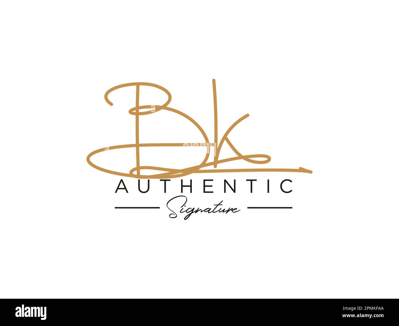 BK Signature Logo Template Vector Stock Vector Image & Art - Alamy