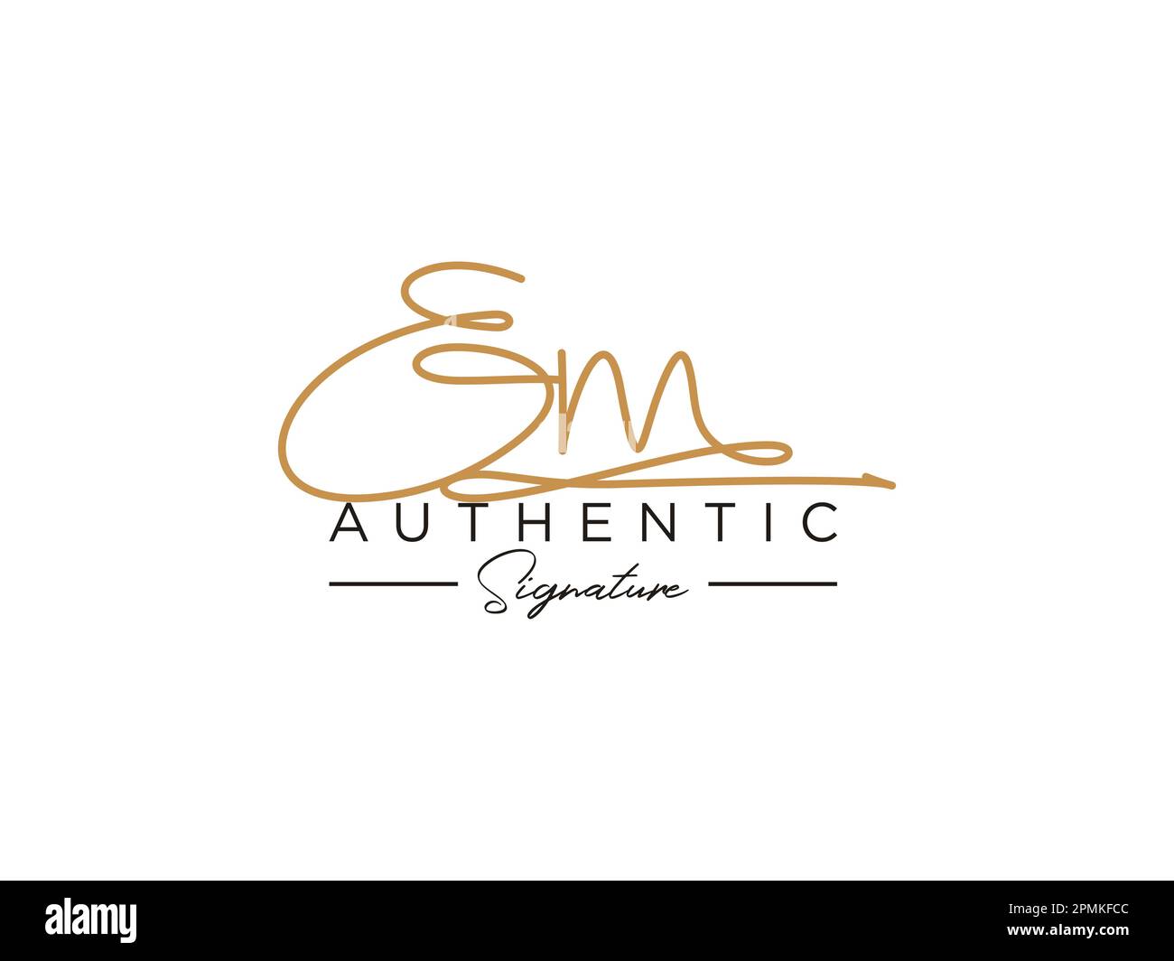 EM Signature Logo Template Vector Stock Vector Image & Art - Alamy