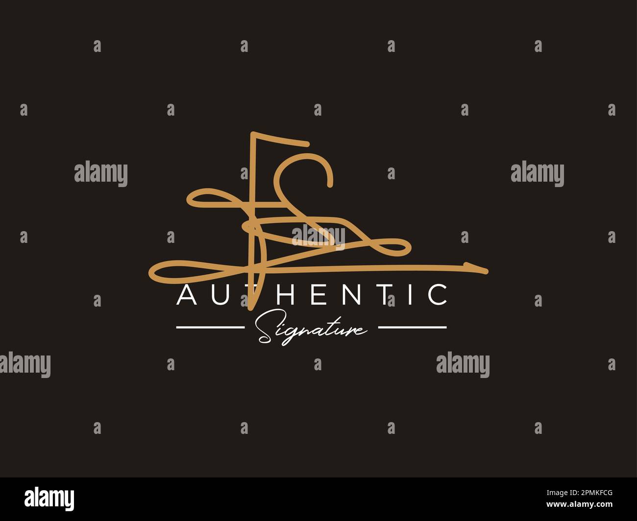 FS Signature Logo Template Vector Stock Vector Image & Art - Alamy