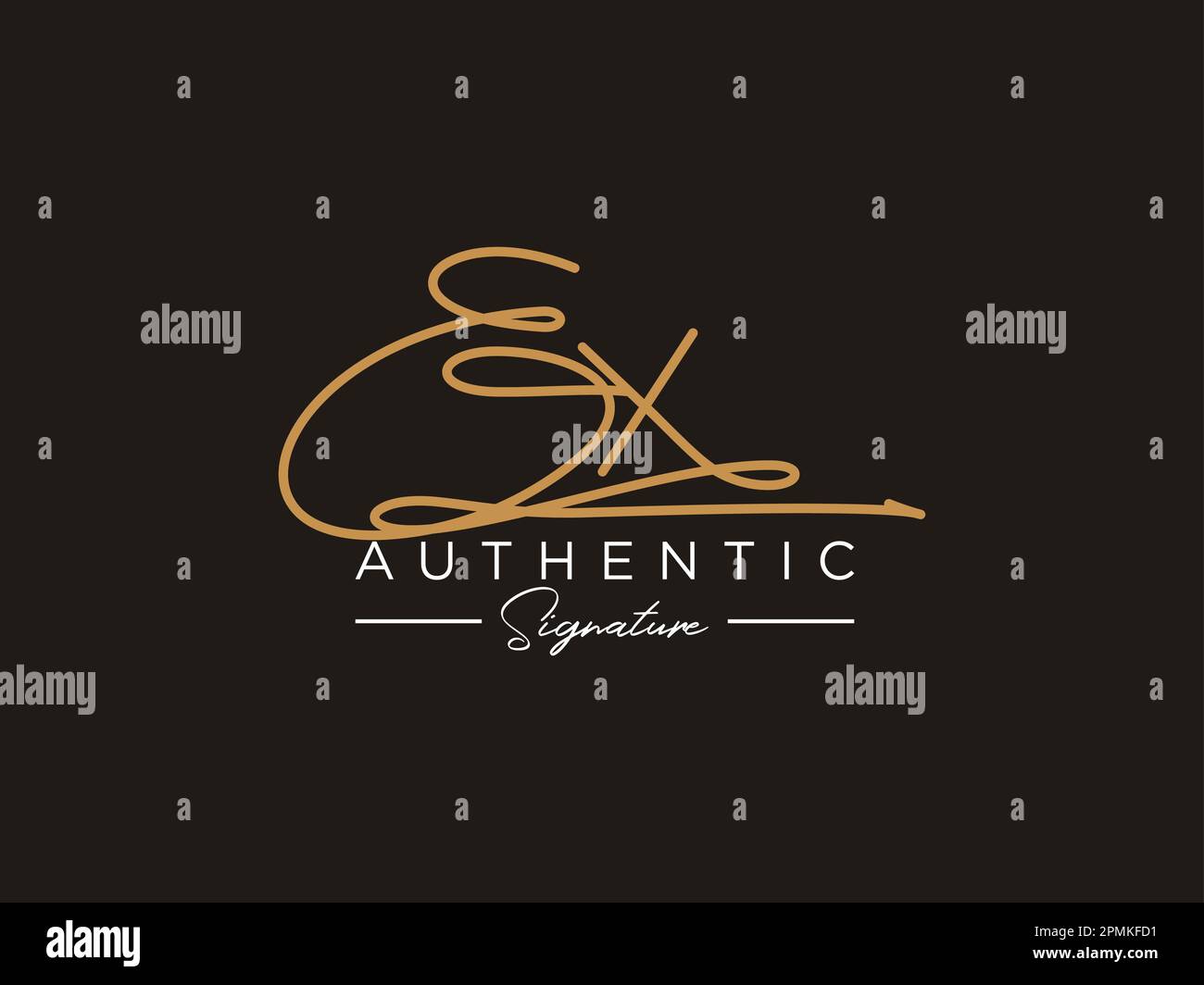 EX Signature Logo Template Vector Stock Vector Image & Art - Alamy