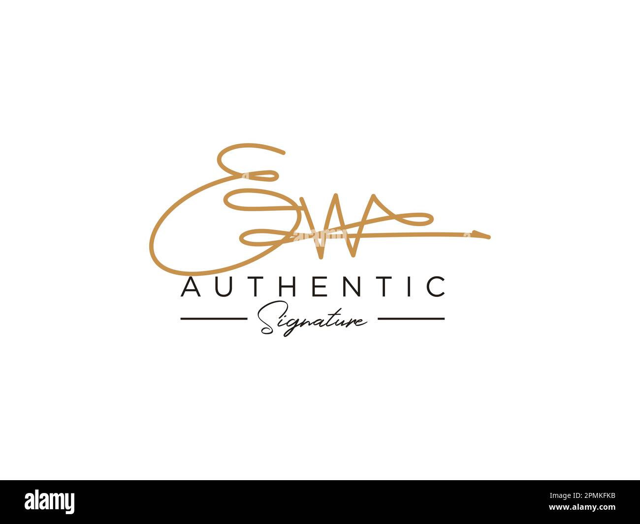 EW Signature Logo Template Vector Stock Vector Image & Art - Alamy
