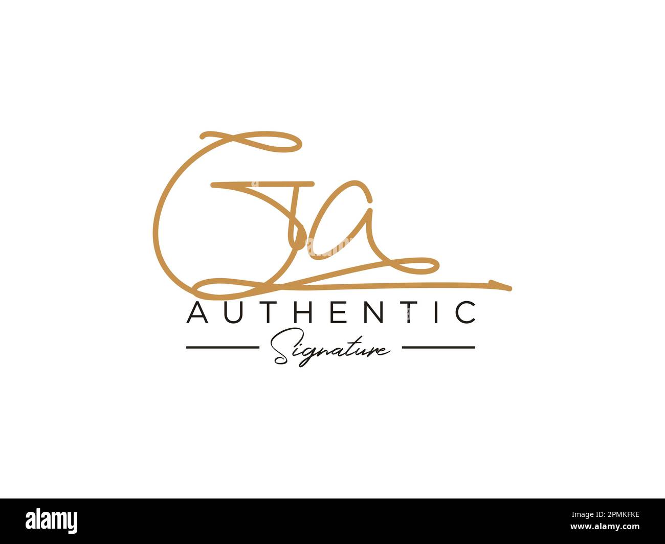 GA Signature Logo Template Vector Stock Vector Image & Art - Alamy