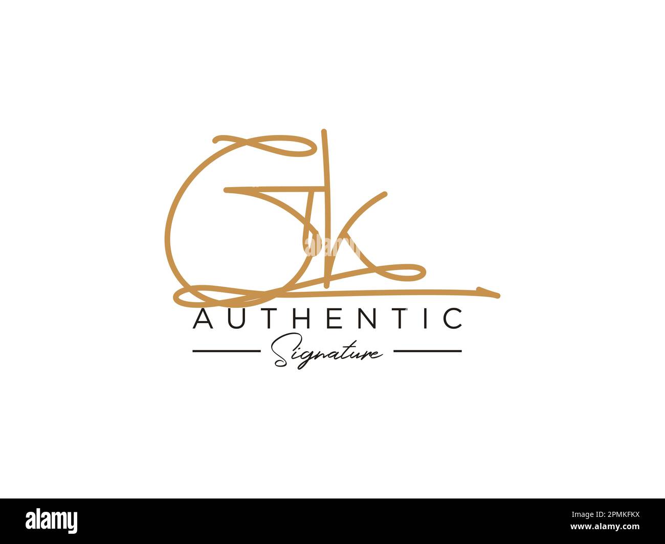 GK Signature Logo Template Vector Stock Vector Image & Art - Alamy