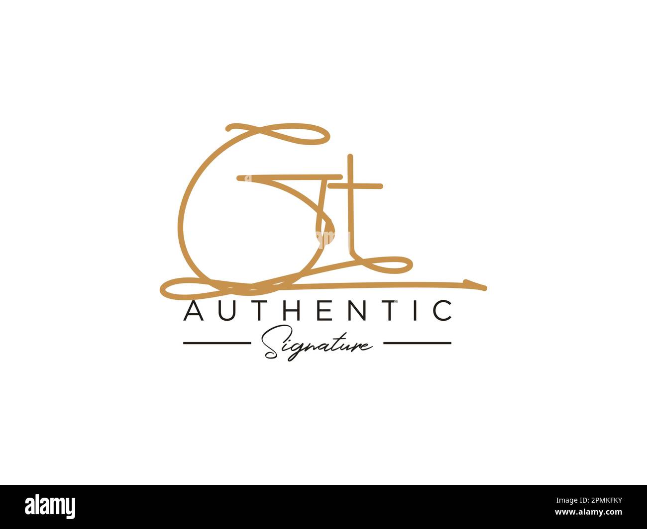 GT Signature Logo Template Vector Stock Vector Image & Art - Alamy